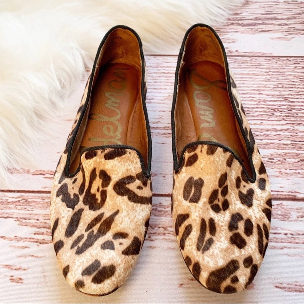 Sam Edelman Alvin Leopard Print Calf Hair Flats - Gem